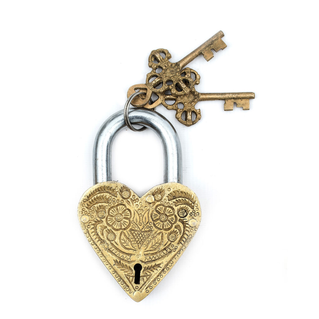 Heart Padlock - Flowers - I T O K I S H